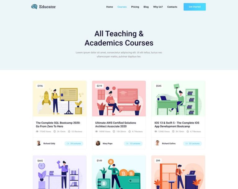 Educator – Education Course Website